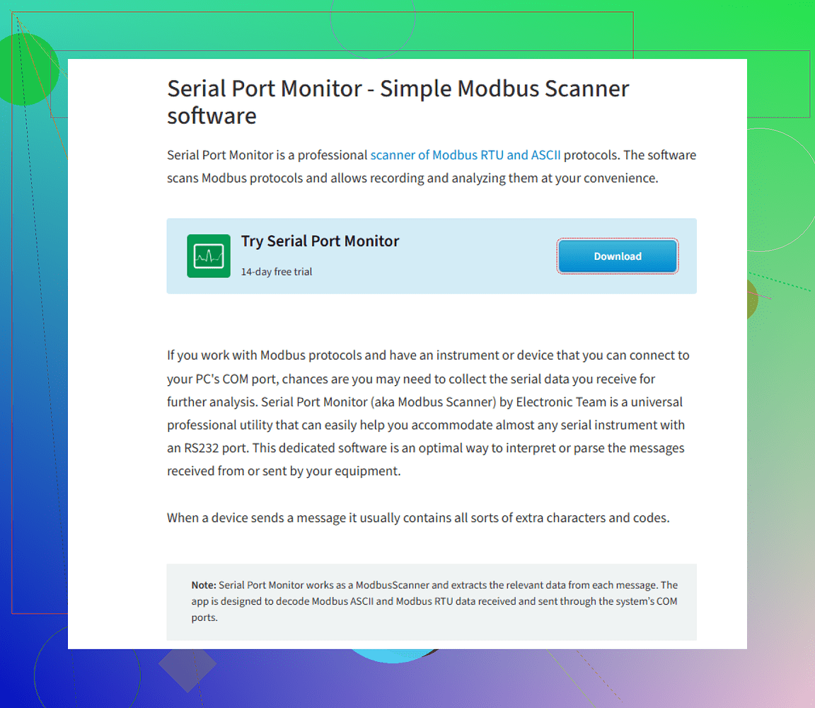 How can I sniff Modbus data? - Data Analysis - EyeFi Forum